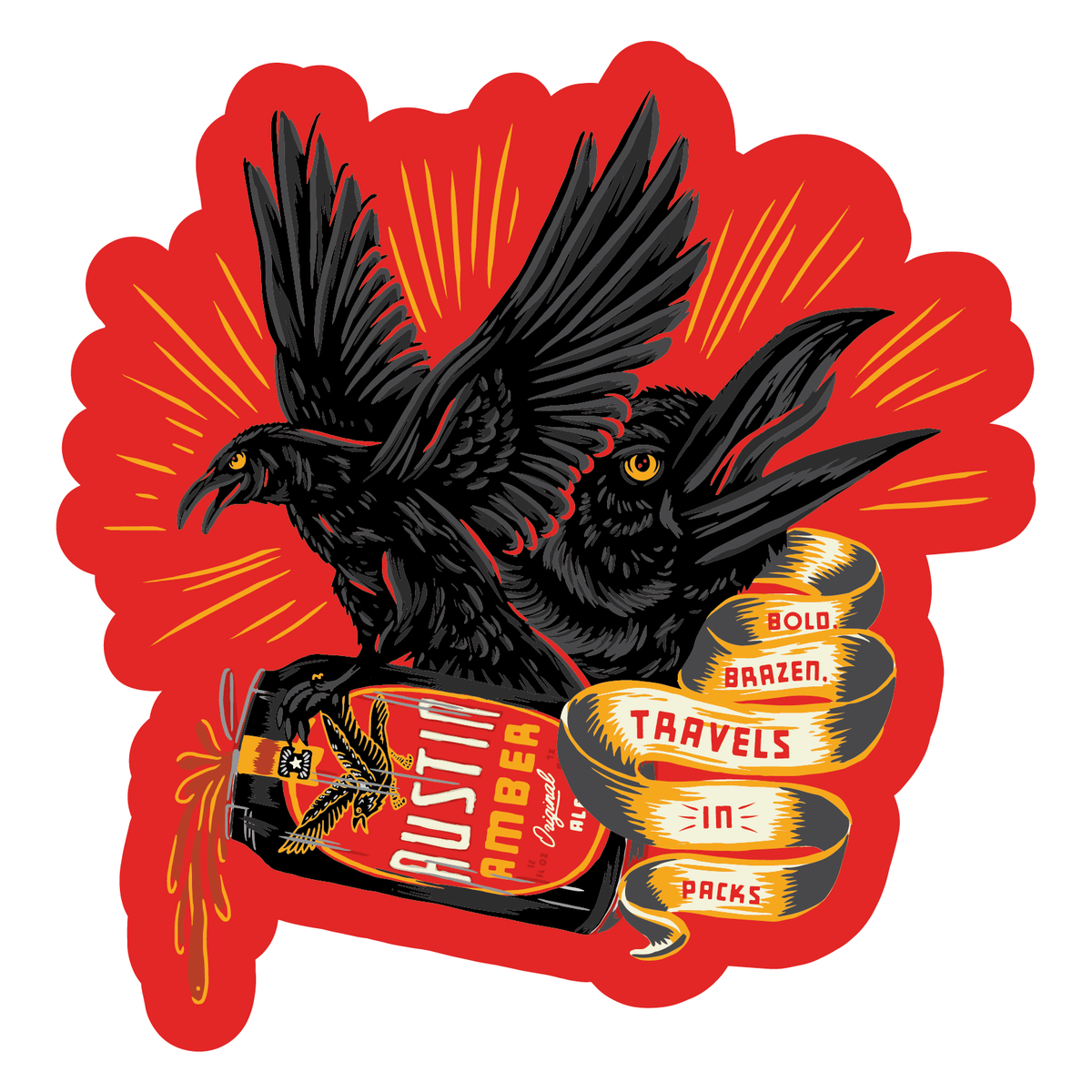 Austin Amber Grackle Sticker – Independence Brewing