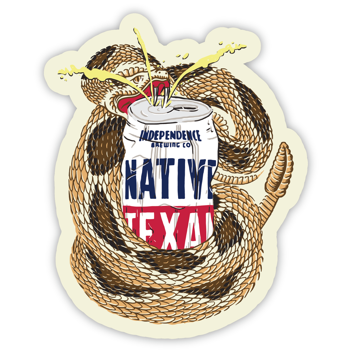 Native Texan Rattlesnake Sticker – Independence Brewing