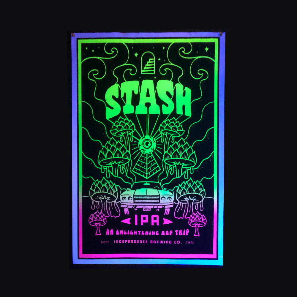 Stash IPA Blacklight Poster – Independence Brewing