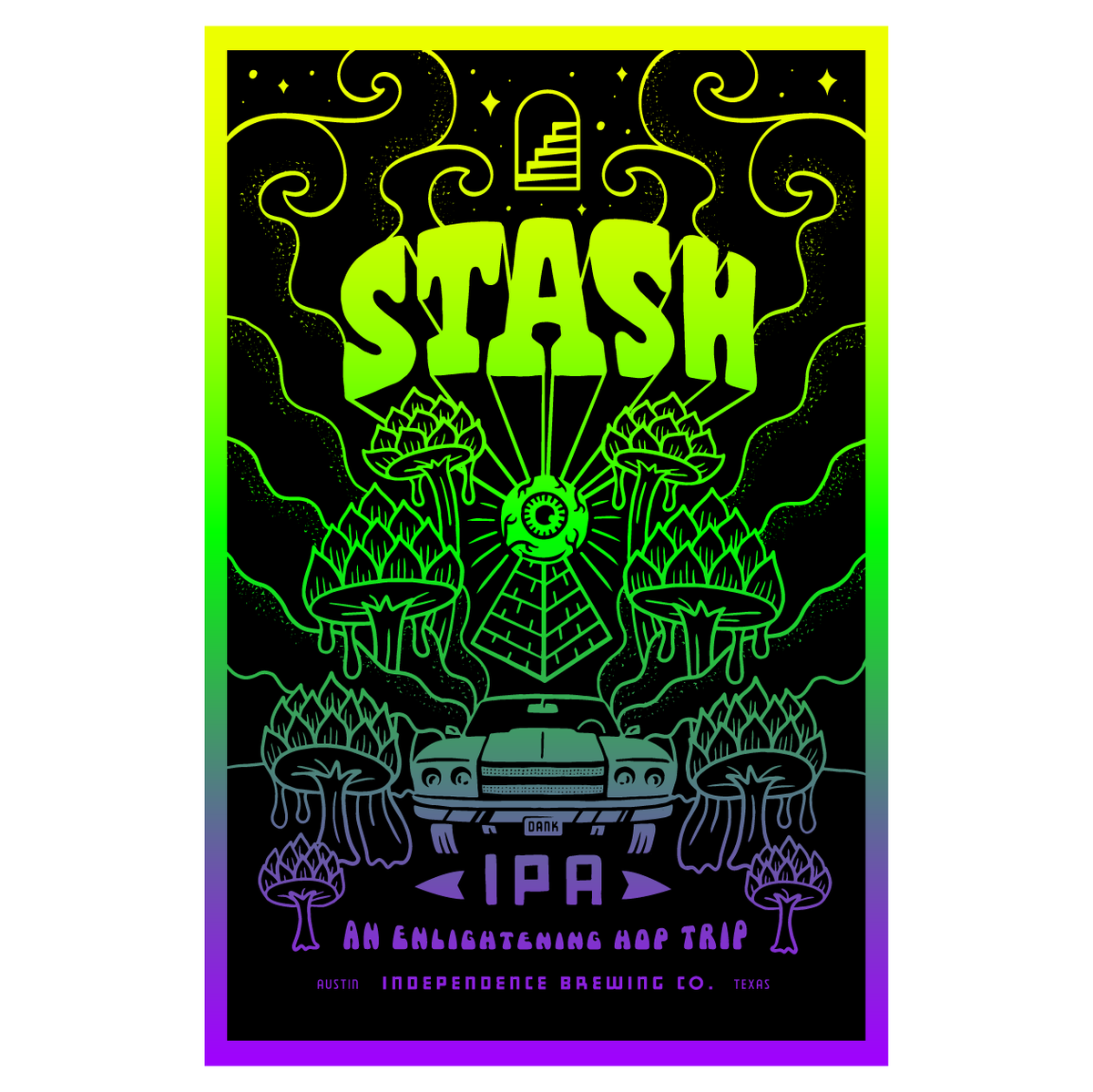Stash Blacklight Sticker – Independence Brewing